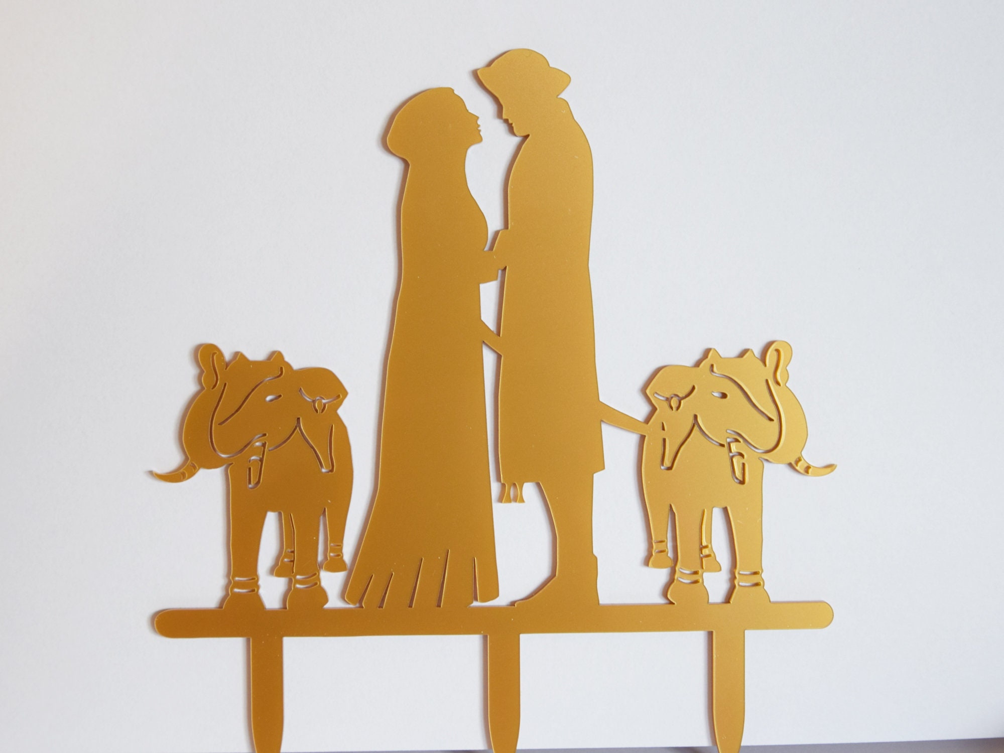 Personalised Indian Wedding Cake Topper , Cake Topper With Elephants ...