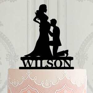 Pregnant Bride Wedding Cake Topper, Maternity Cake Topper for Wedding ...