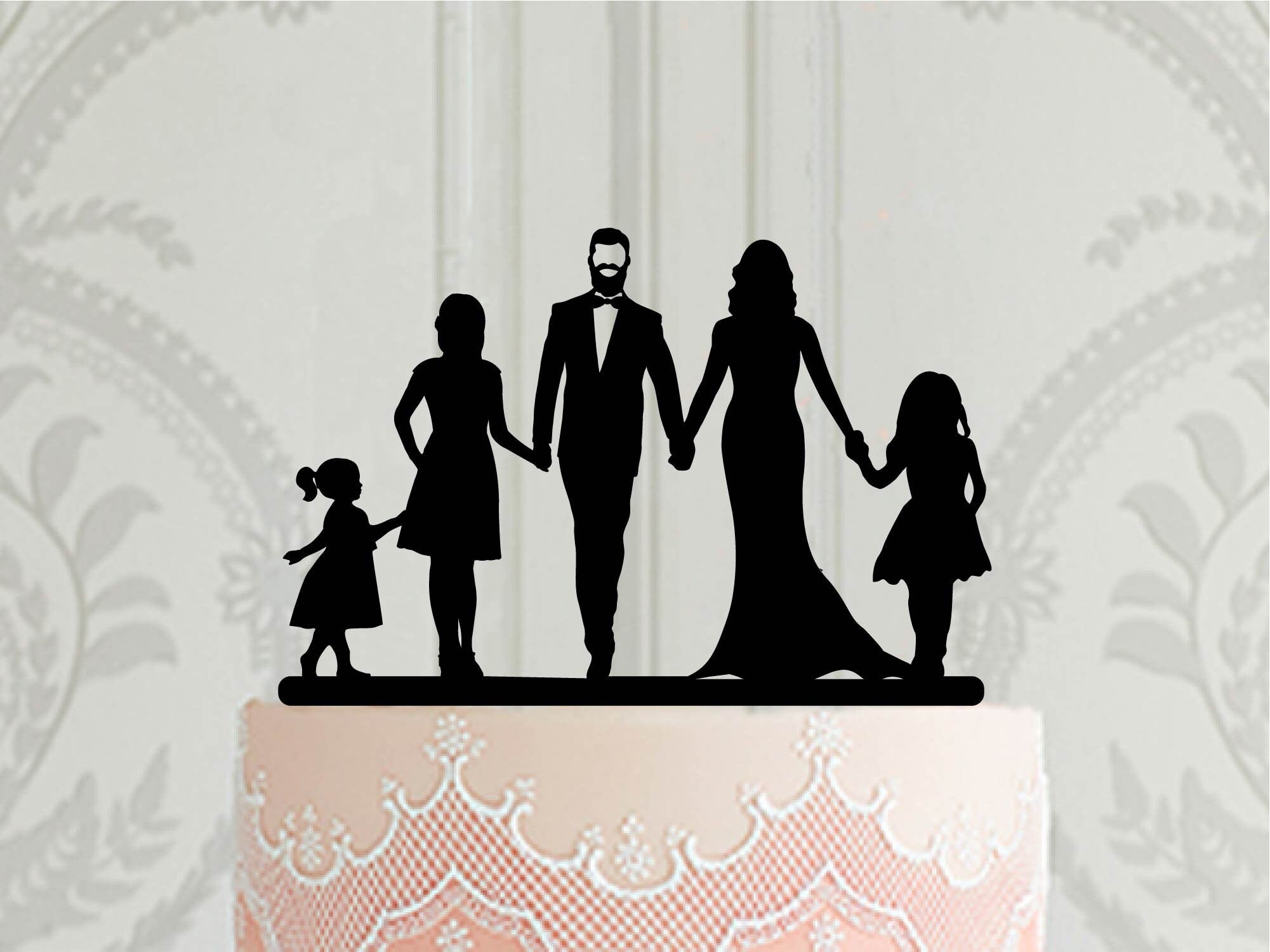 Silhouette cake topper for wedding Bearded groom cake topper | Etsy