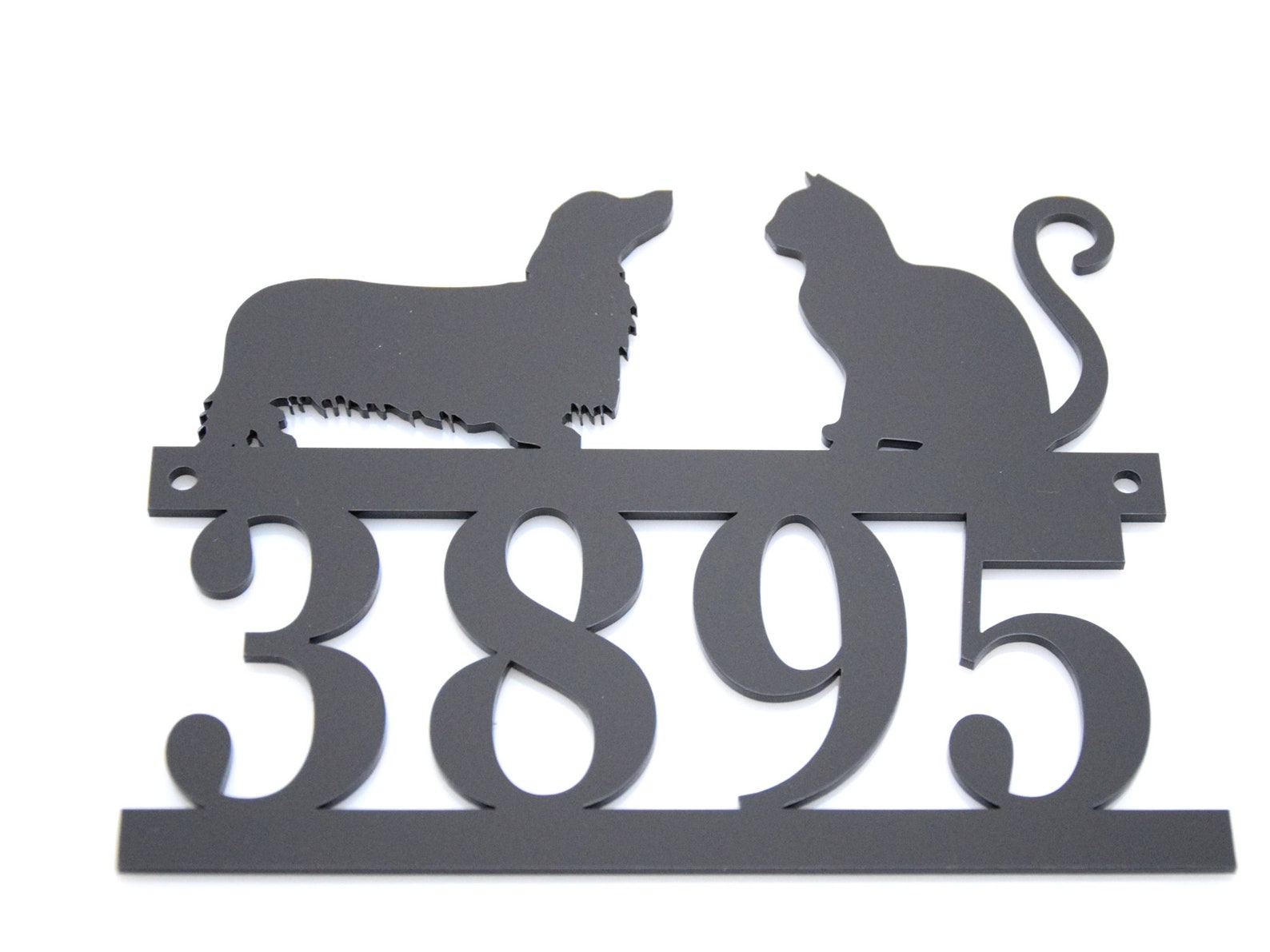 Dachshund House Numbers - Acrylic House Number With Custom Dog ...