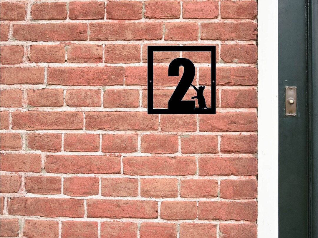 Modern House Numbers - Acrylic House Number With Custom Pet ...