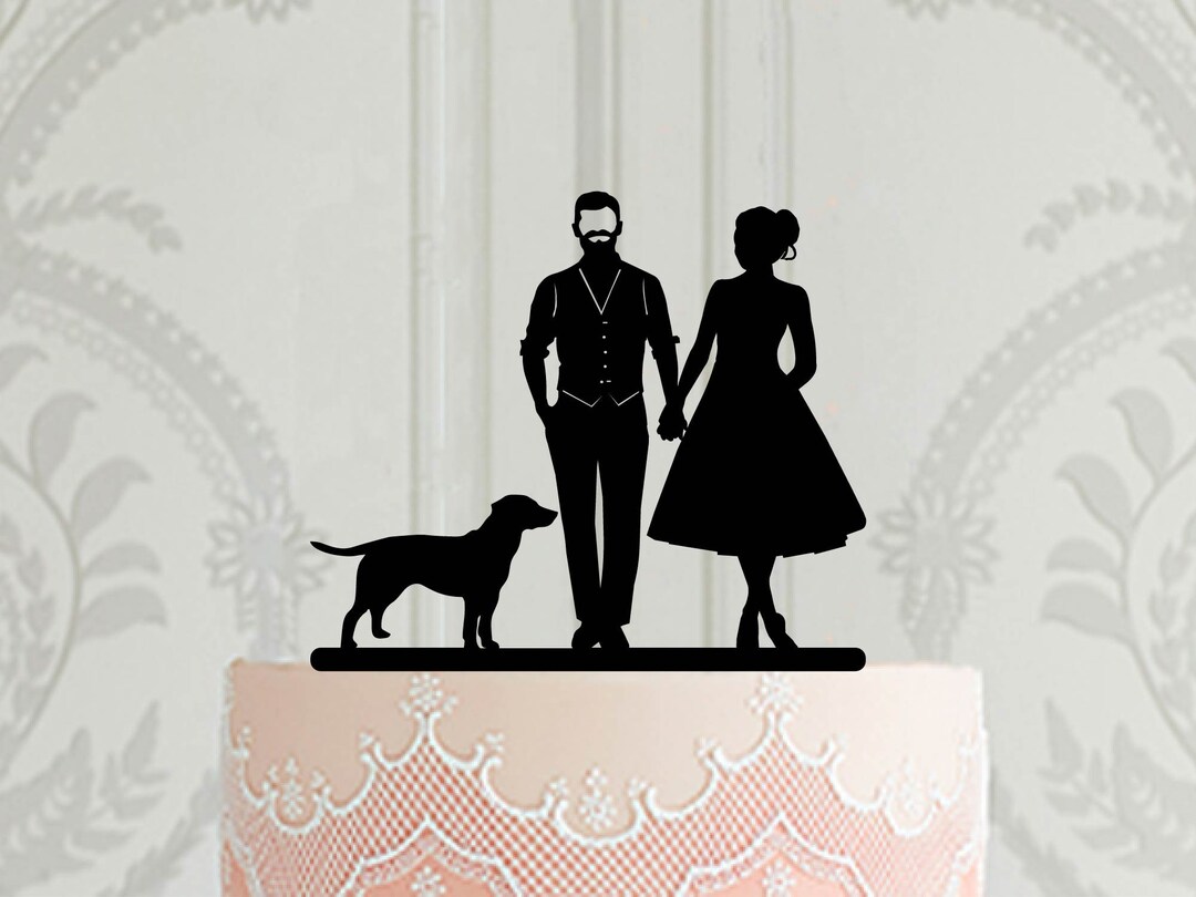 Customised Cake Topper for Wedding, Groom With Beard, Custom Cake Decor ...