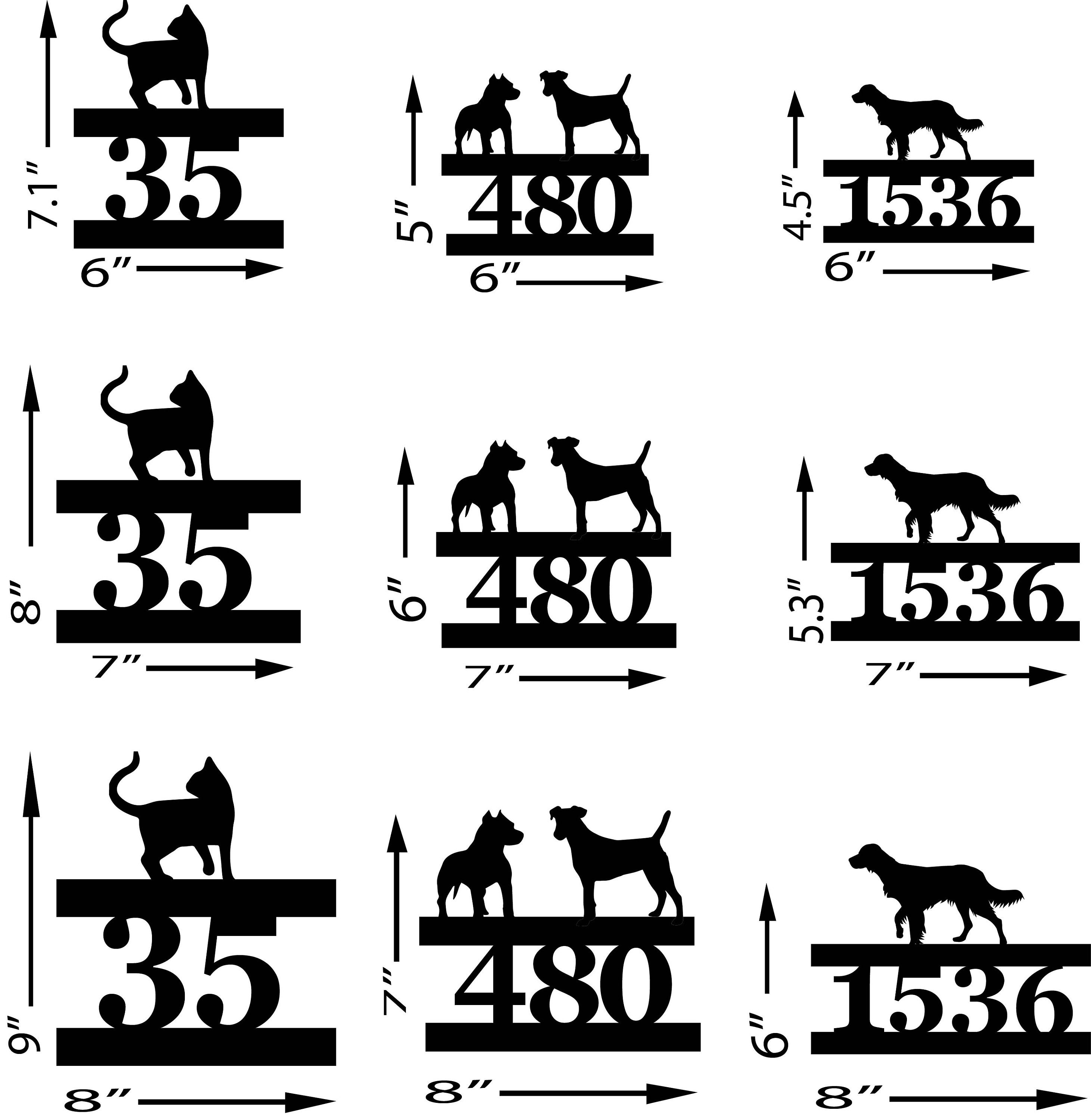 Dachshund House Numbers - Acrylic House Number With Custom Dog ...