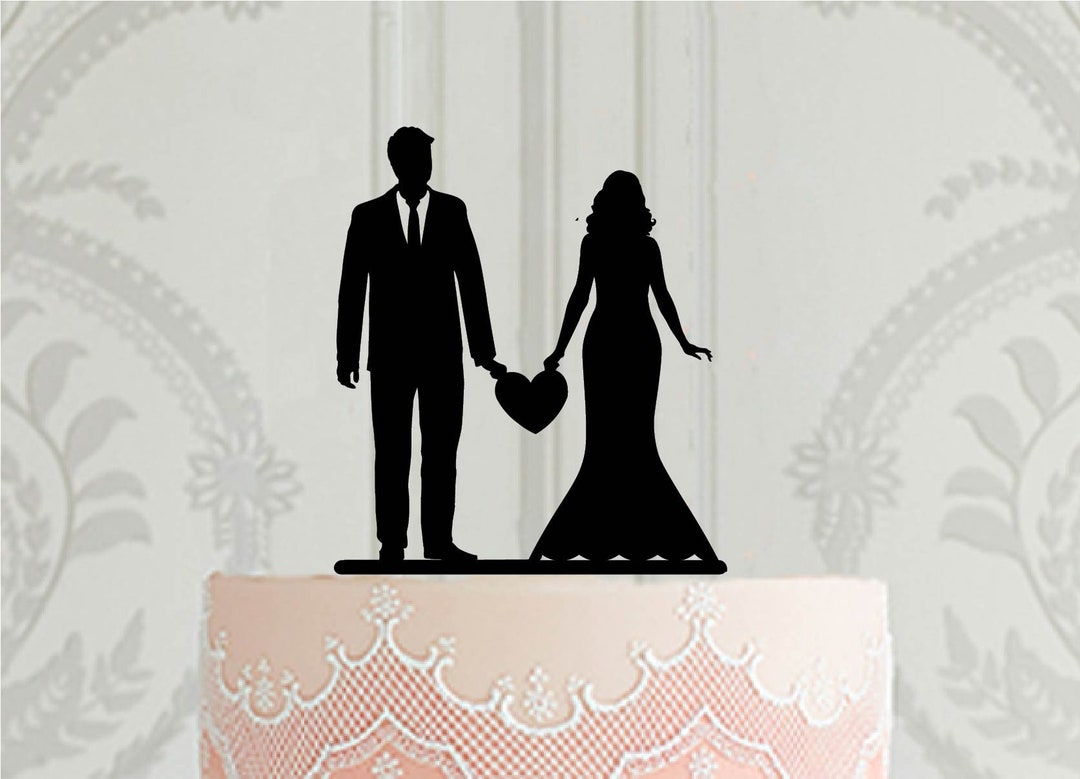 Custom Wedding Cake Topper, Silhouette Cake Decoration, Custom Cake ...