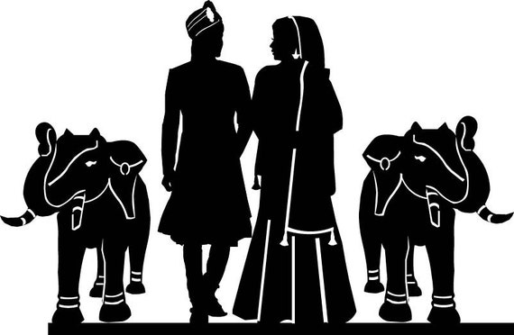 Indian Bride Silhouette