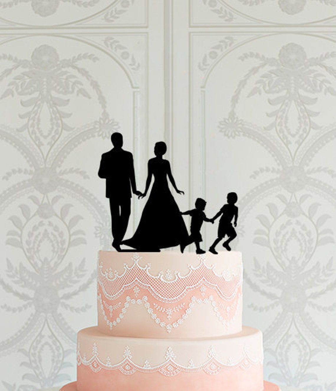 Wedding Cake Topper Family Cake Topper With Children - Etsy
