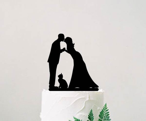 Cat topper wedding Cat wedding topper Cat cake topper wedding Cake ...