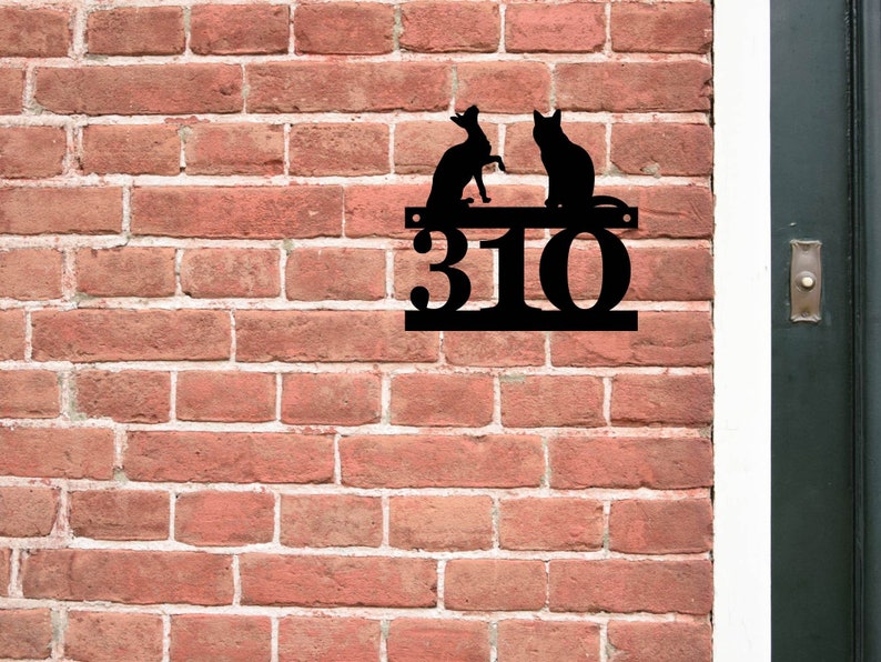 Animal Address Sign House Number With Custom Dog - Etsy