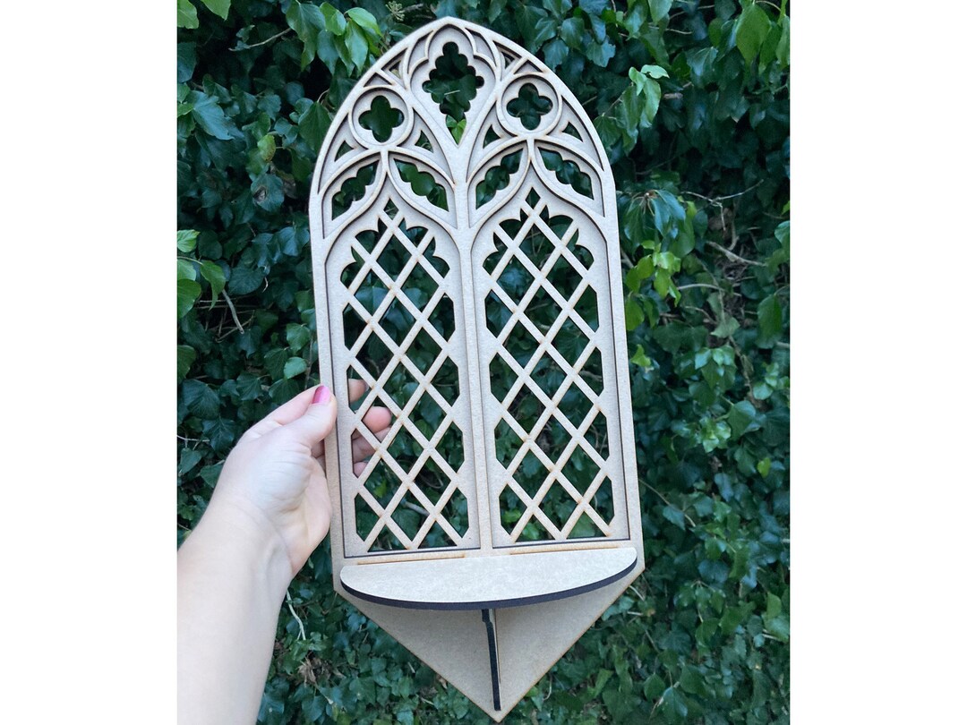 Gothic Shelf Wall Decor Diy Kit, Cathedral Window Decor - Etsy