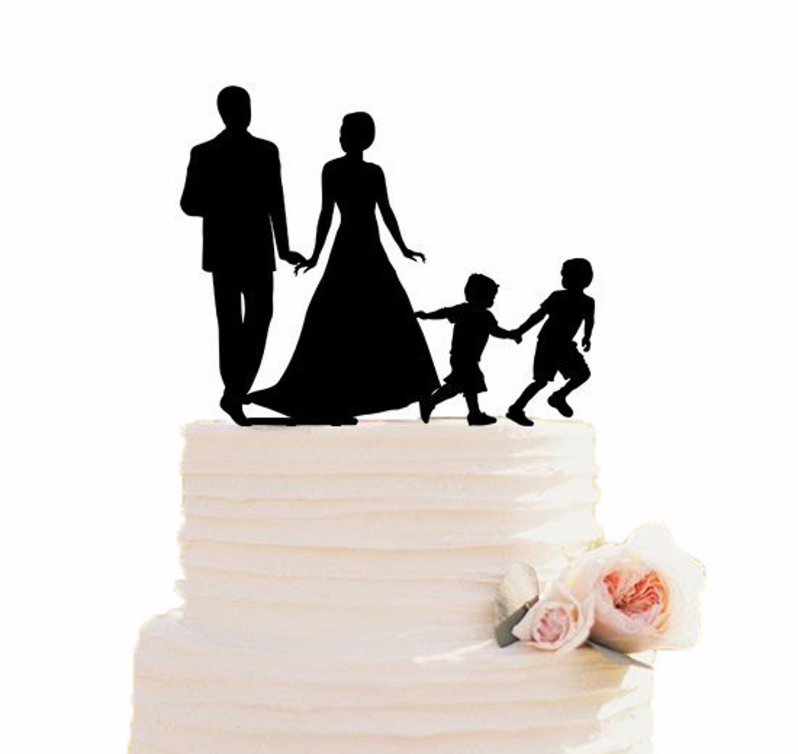 Wedding Cake Topper Family Cake Topper With Children - Etsy