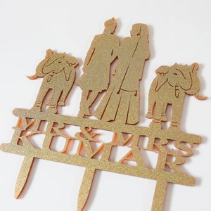 Custom Hindu Wedding Cake Topper, Personalised Indian Cake Topper ...