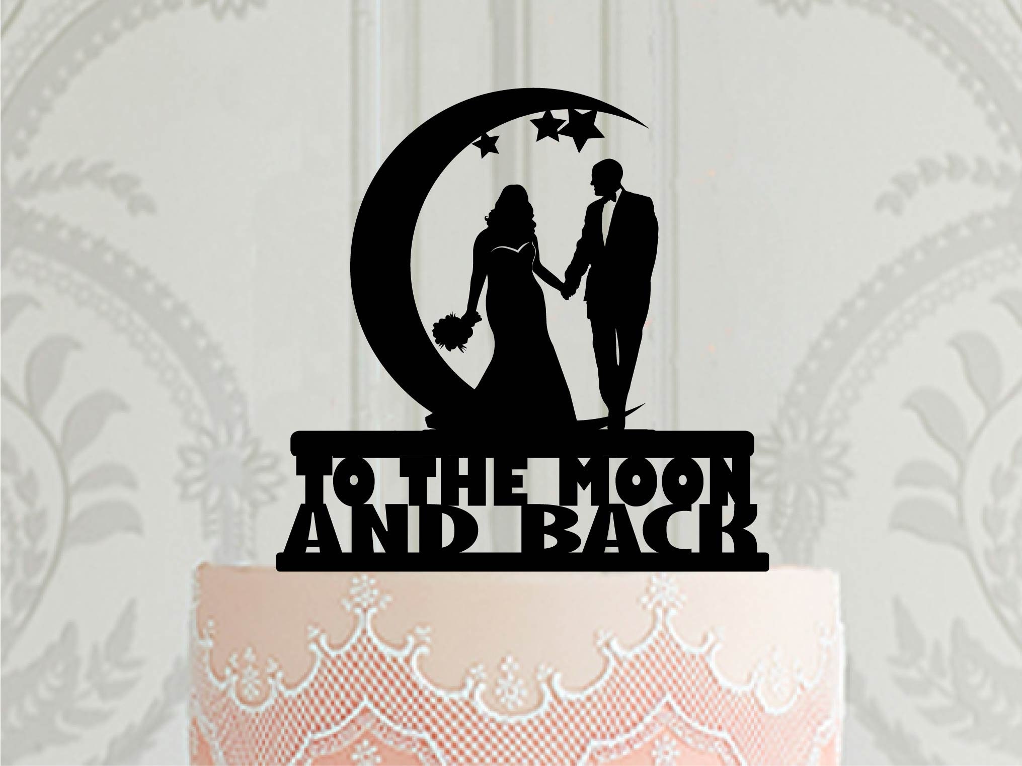 Plus Size Black Wedding Cake Toppers