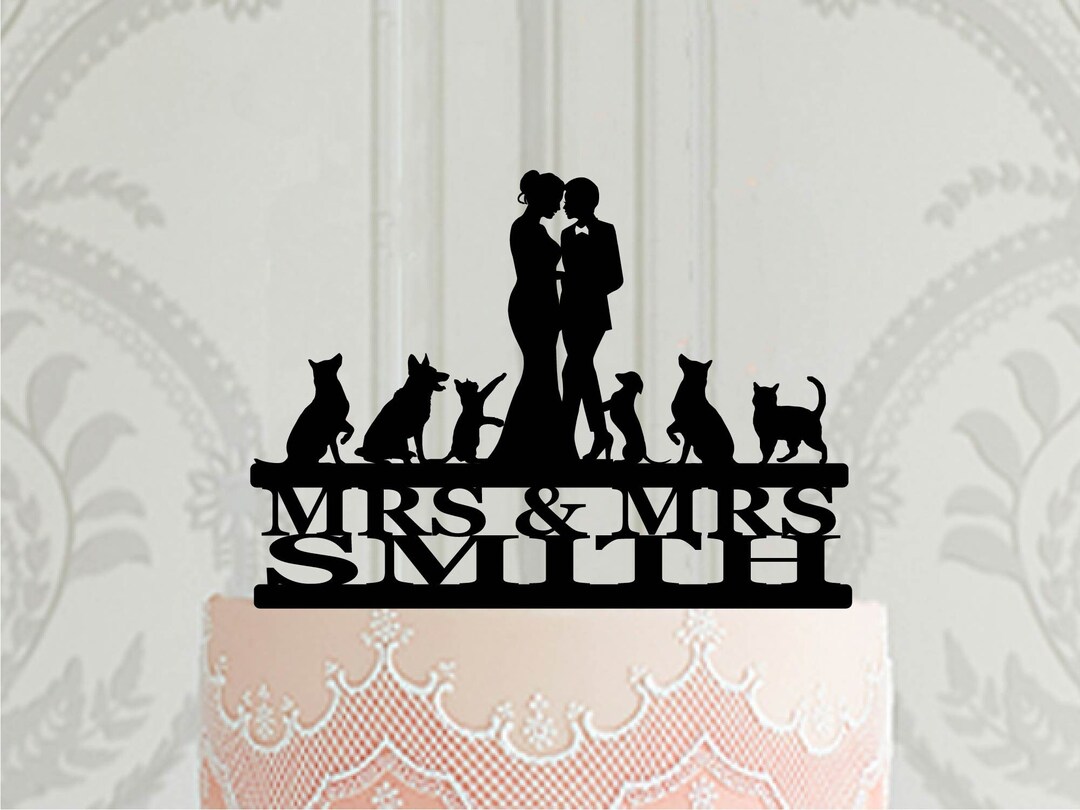 Fully Custom Lesbian Wedding Cake Topper, 2 Women Cake Topper, 2 Brides ...