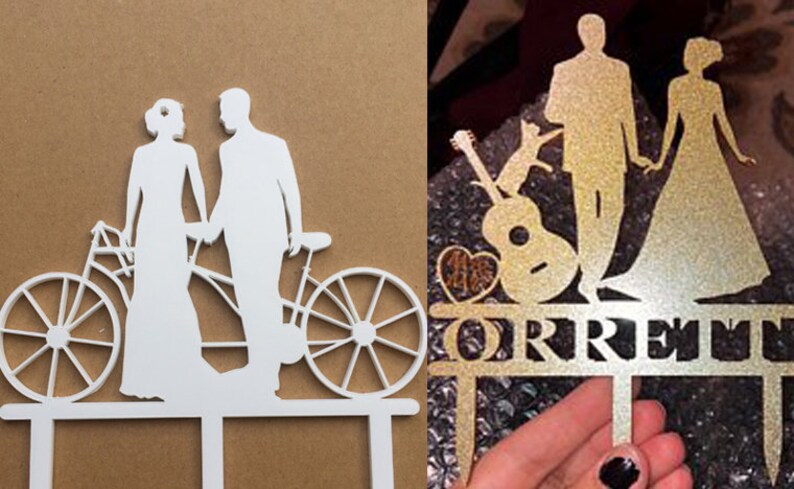 Personalised Wedding Cake Topper, Curvy Bride Topper for Wedding, MR ...