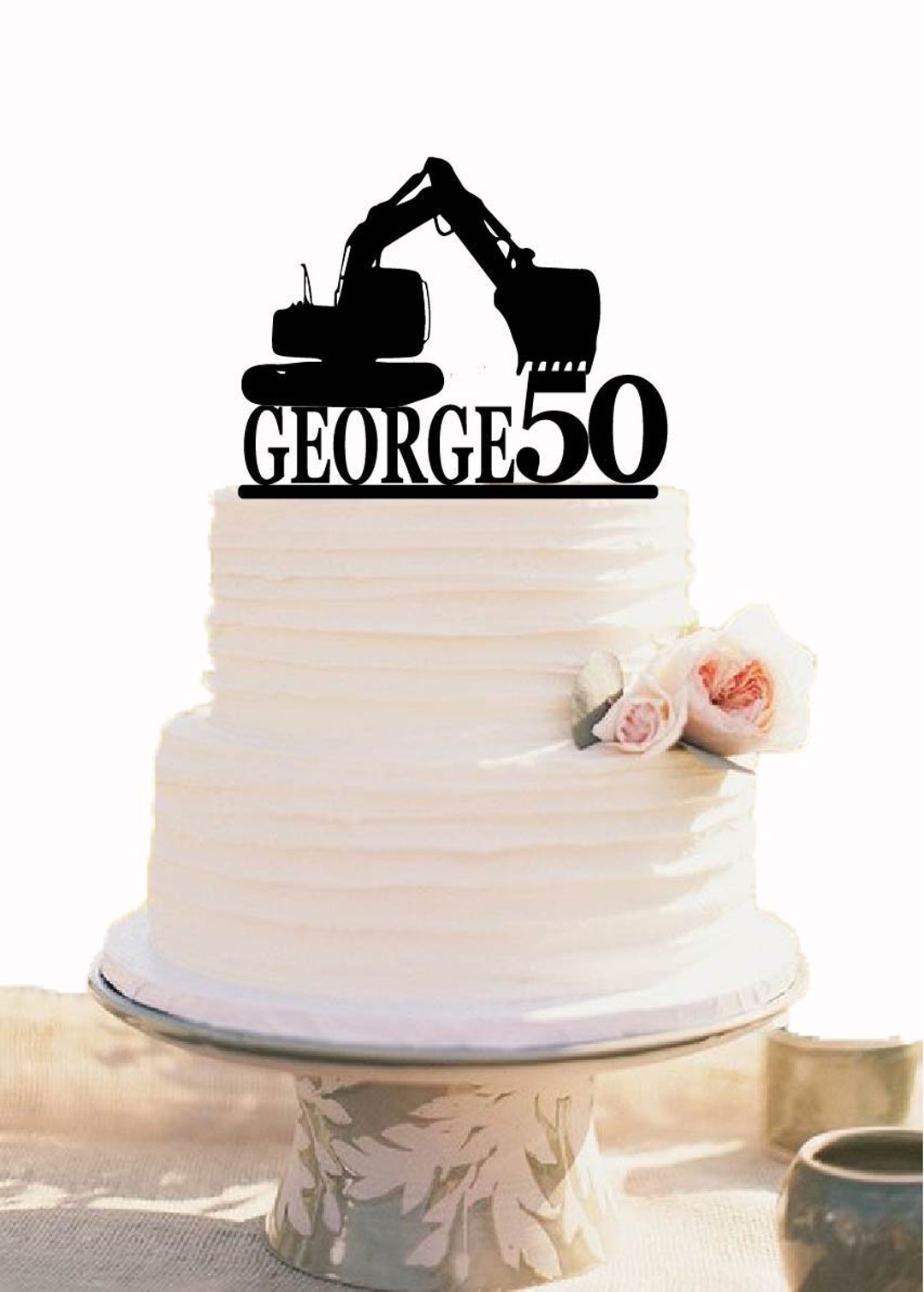 Backhoe Birthday Cake Topper, Backhoe Cake Decoration,extreme Sport ...