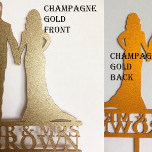2 Brides Wedding Cake Topper, Curvy Bride Holding Flowers Cake Decor ...