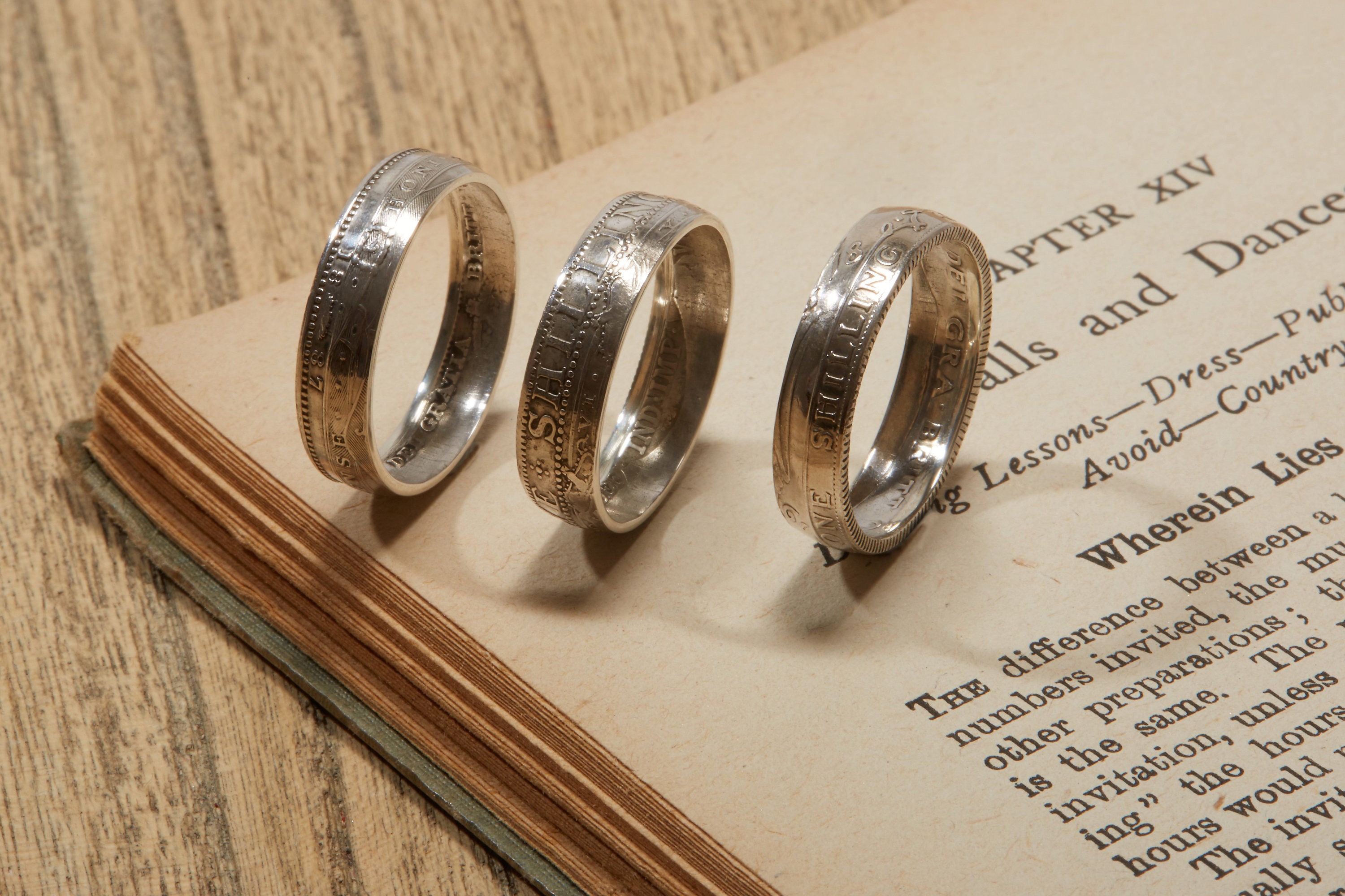 British Shilling Sterling Silver Coin Ring Wedding Band | Etsy