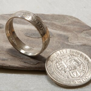 British Shilling Sterling Silver Coin Ring Wedding Band | Etsy