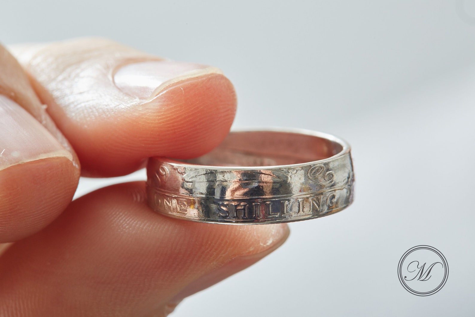 British Shilling Sterling Silver Coin Ring Wedding Band - Etsy UK