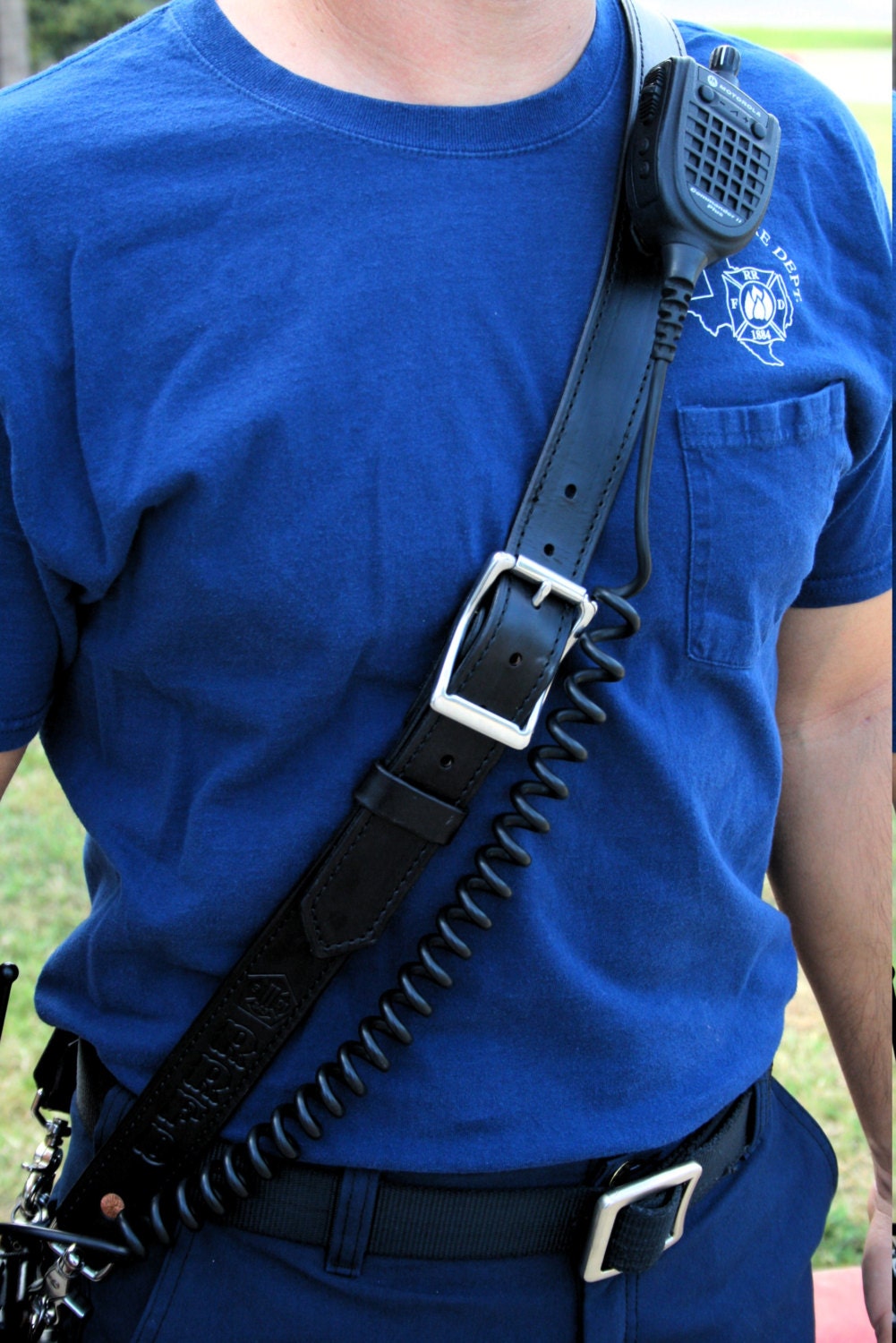 Custom Firefighter/EMS Leather Radio Strap and Anti-Sway Strap | Etsy