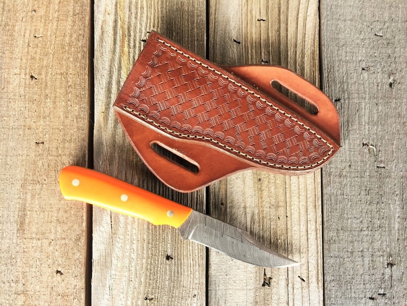 Crossdraw Leather Knife Sheath Horizontal Sheath BW | Etsy