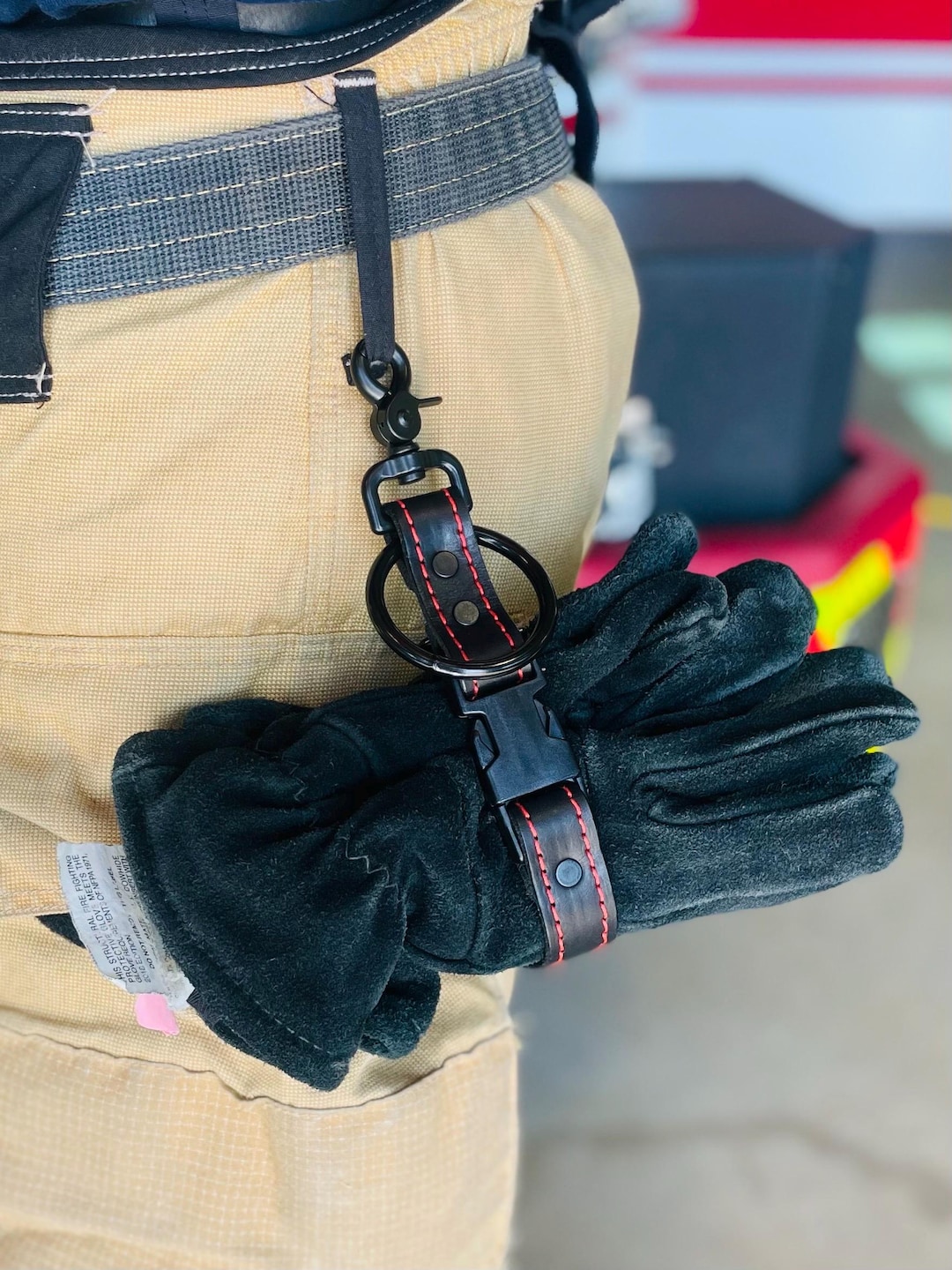 Firefighter Leather Adjustable Glove Straps - Etsy