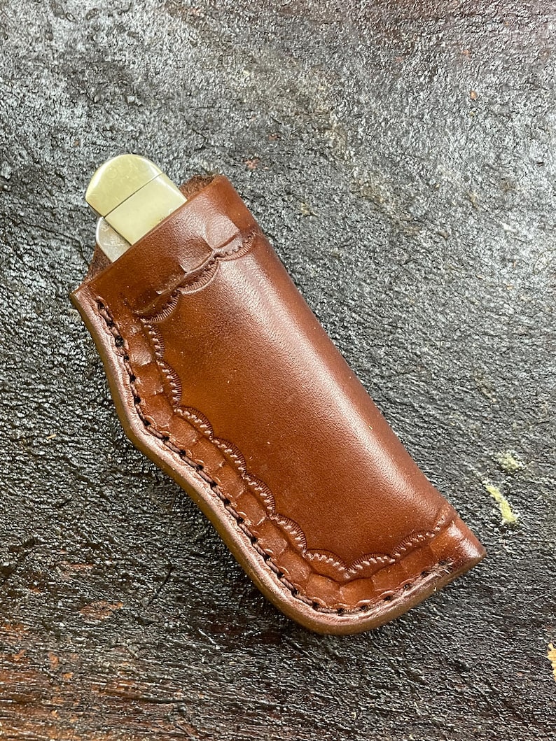 Leather Knife Sheath for 4" Trapper 2b - Etsy