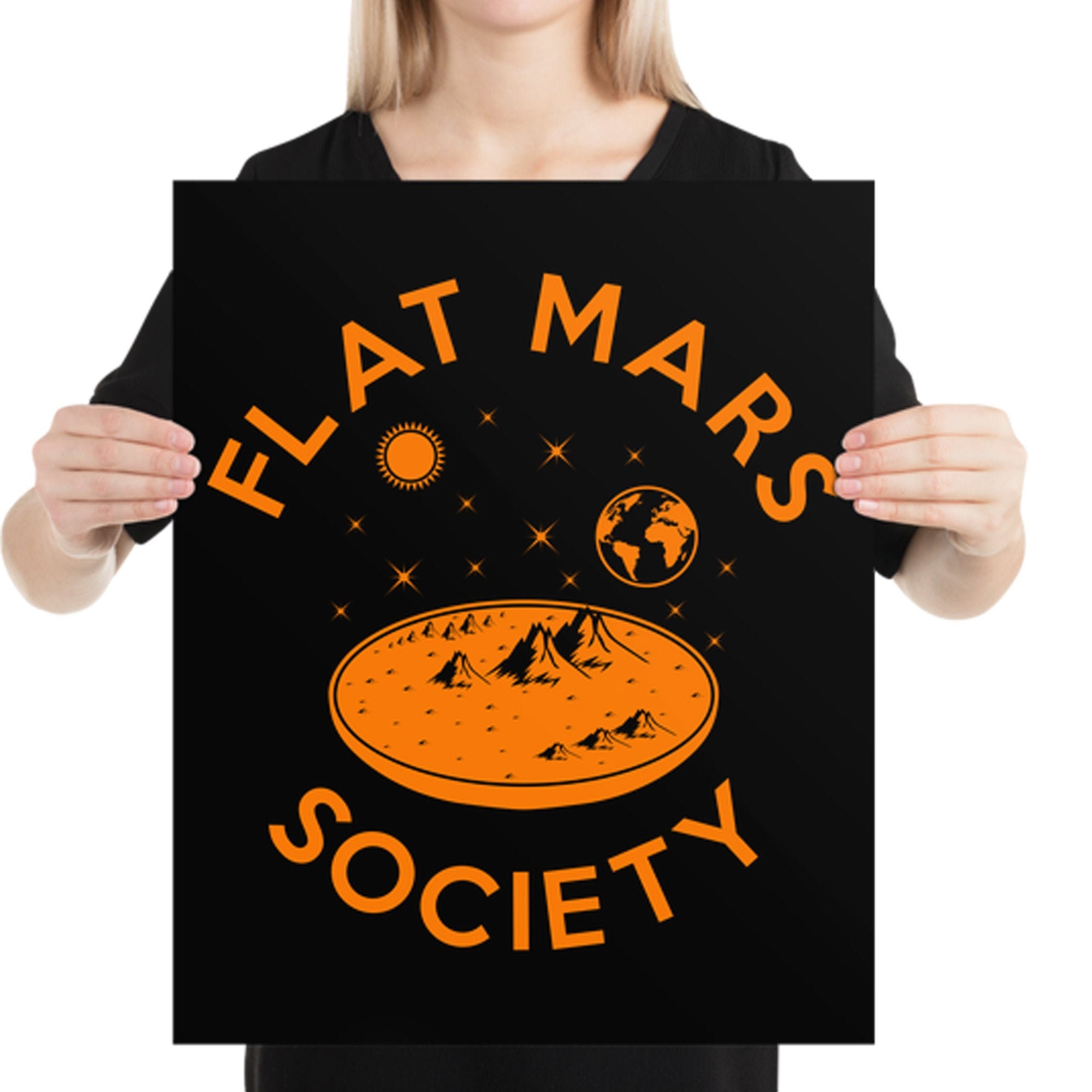 Flat Mars Society Poster / Space Poster / Science Poster / Nasa Poster ...
