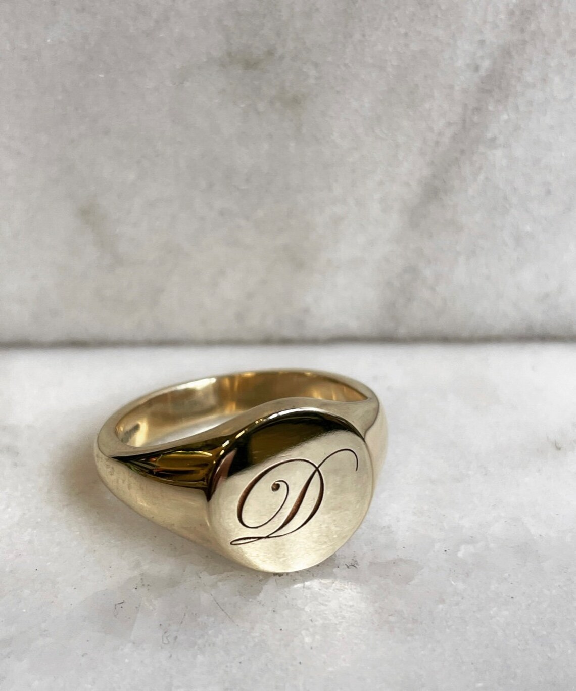 9ct Gold Traditional Round Signet Ring 9k Gold Pinky Ring - Etsy UK