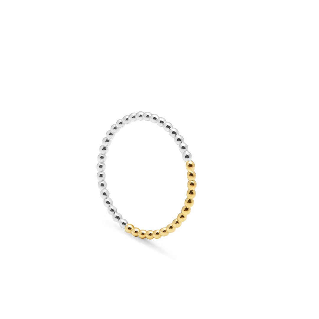 Golden Ratio Sphere Ring - 9ct Yellow Gold & Silver | Bobble Stacking ...