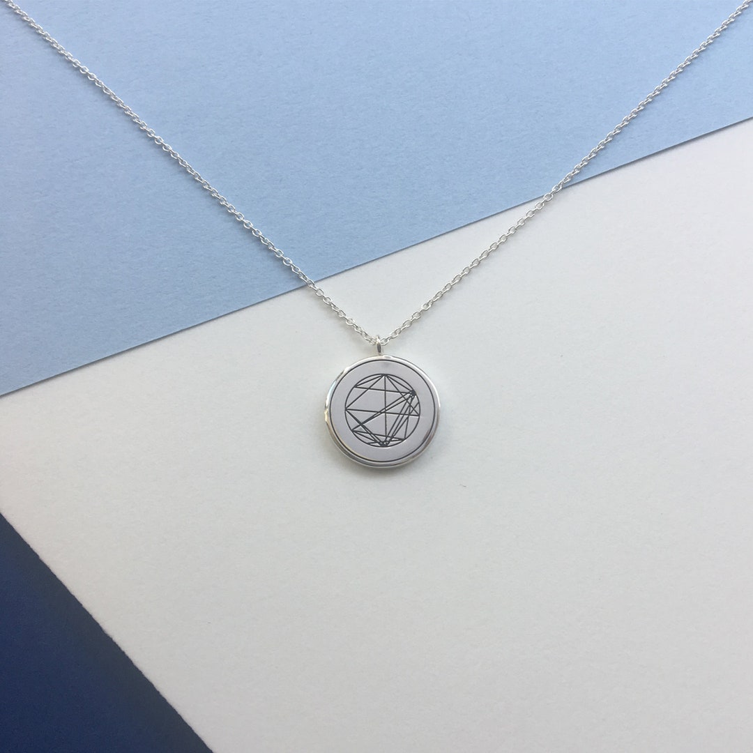 Sterling Silver Mini Chart Necklace Personalised Special Day Geometric ...