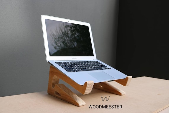Handcrafted Laptop Stand. Personalized Notebook Riser. - Etsy