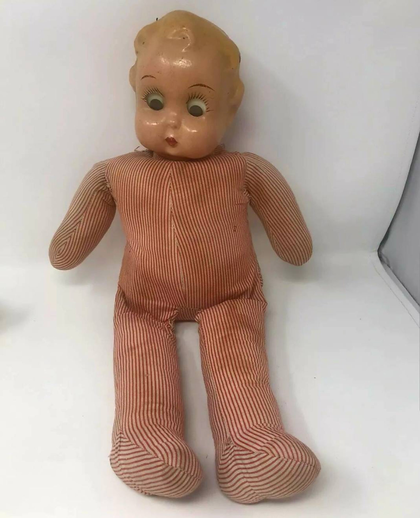 1930's Freundlich Goo Goo doll with Red Stripe Body Blonde | Etsy