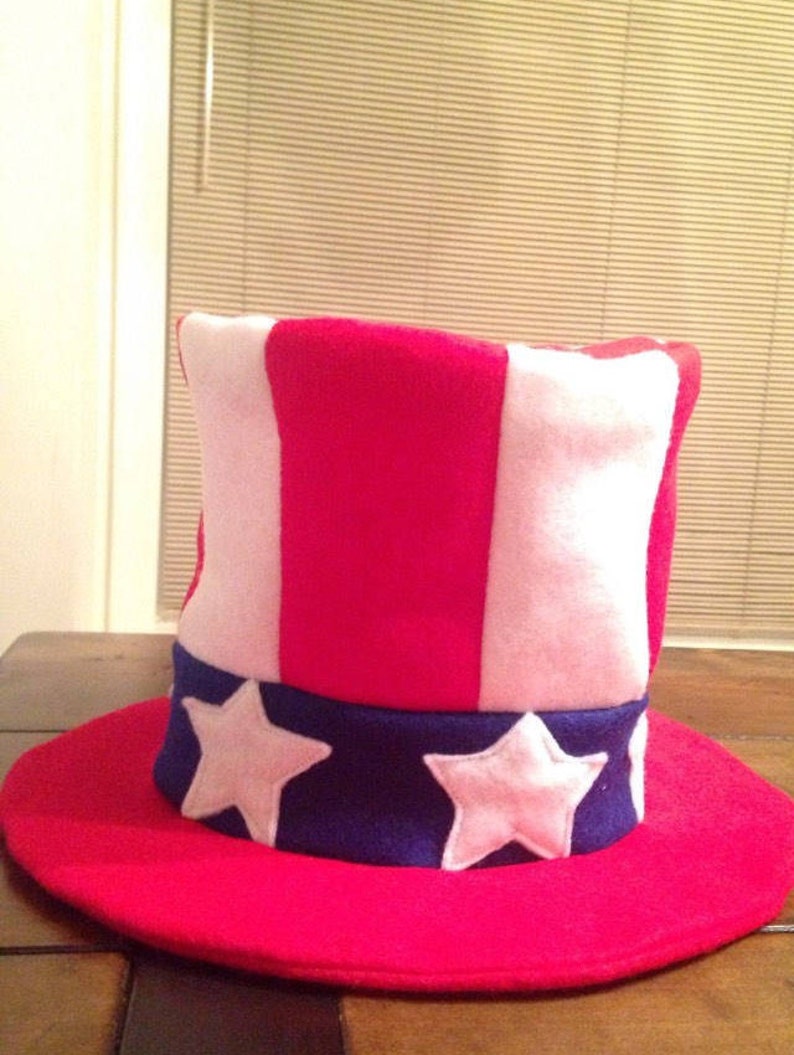 Handmade Felt Patriotic Fourth of July- Uncle Sam Hat - Etsy