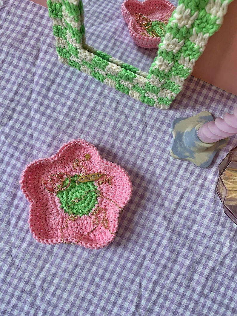 Flower Trinket Dish Crochet Trinket Dish Crochet Flower Y2K - Etsy UK Flower Trinket Dish Crochet Trinket Dish Crochet Flower Y2K - Etsy UK