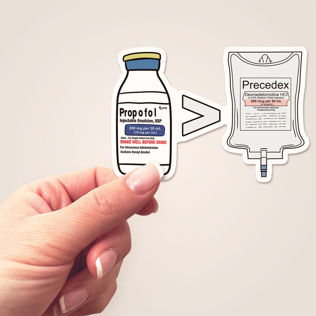 Propofol Greater Than Sticker - Etsy