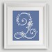 Letter Q Cross Stitch Pattern Personalized Cross Stitch Letter Q ...