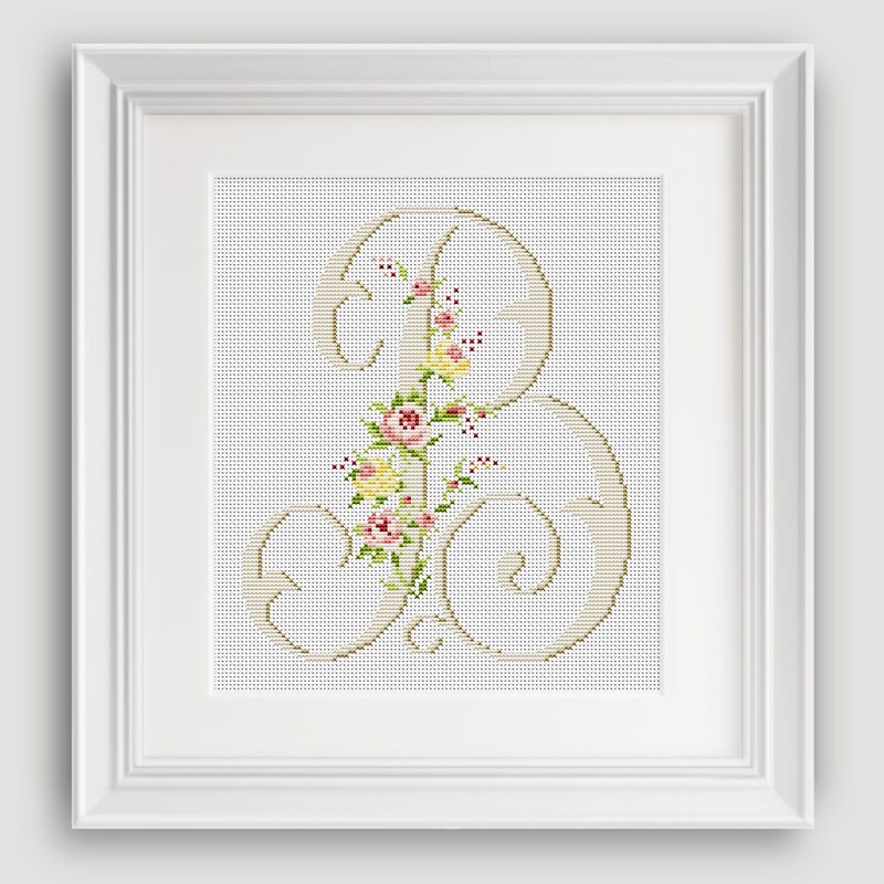 Letter B Embroidery - Etsy