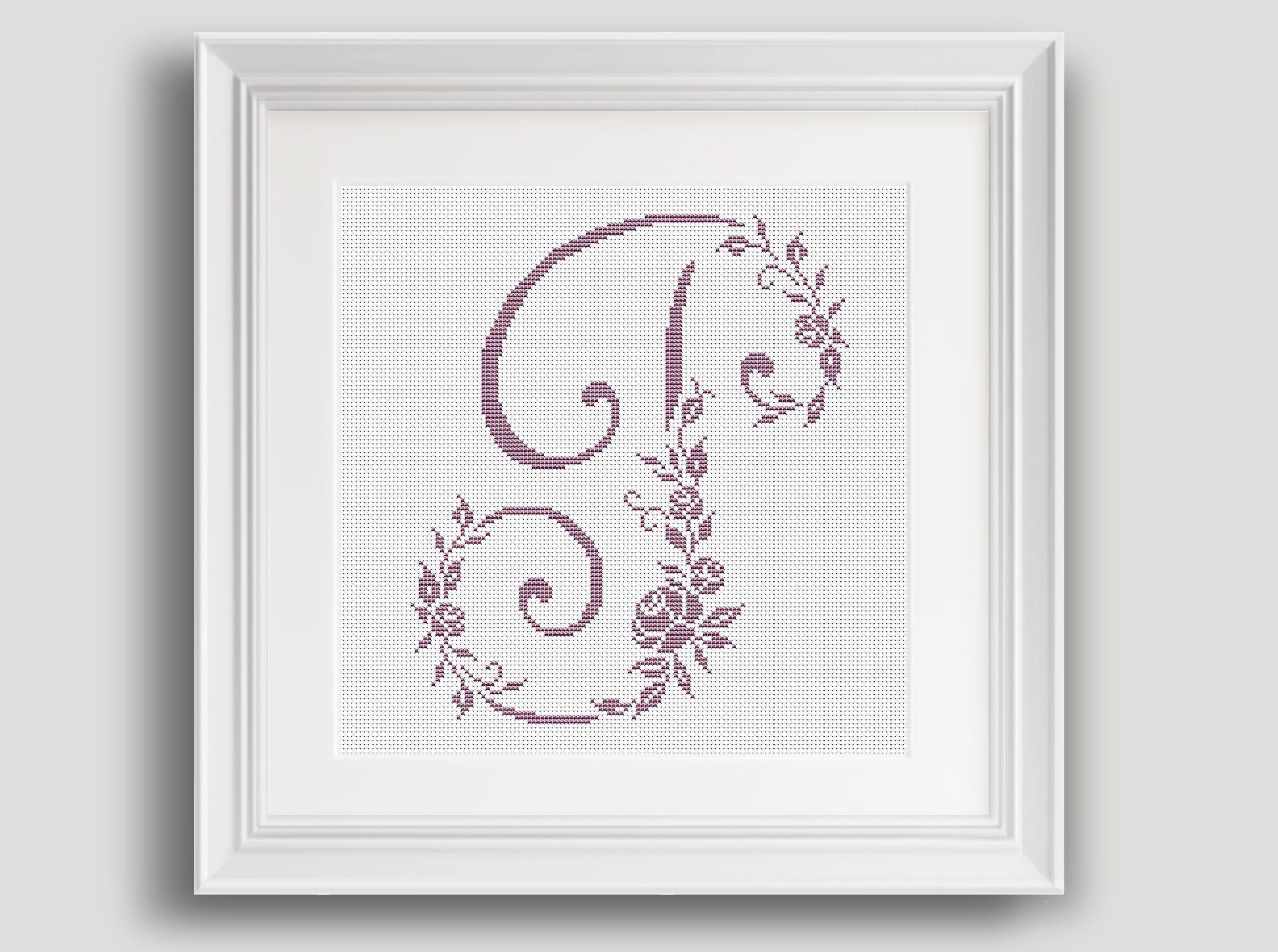 Letter P Cross Stitch Pattern Personalized Cross Stitch - Etsy