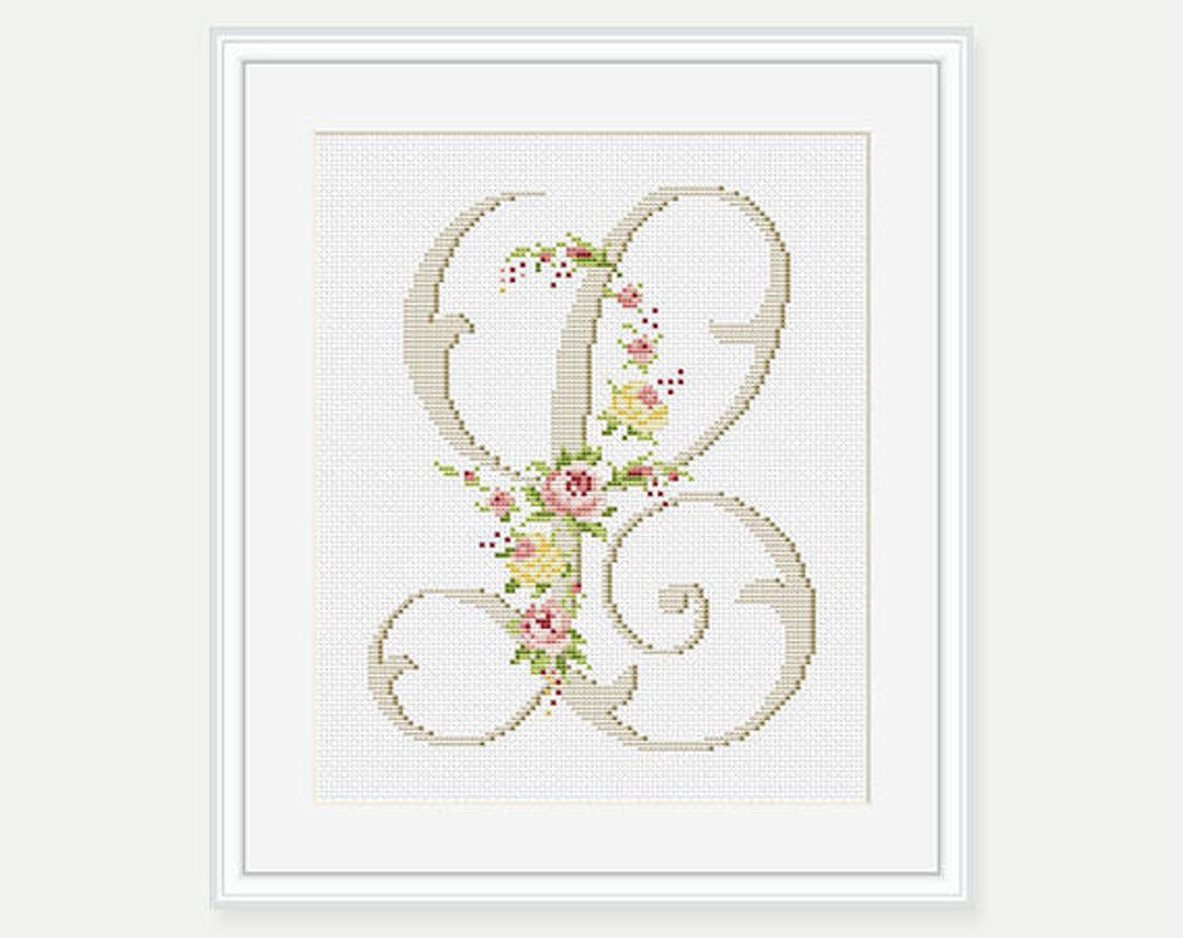 Letter l Cross Stitch Pattern Flower Cross - Etsy Australia