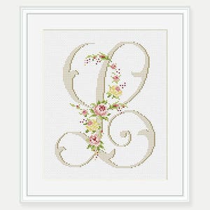 Letter l Cross Stitch Pattern Flower Cross - Etsy Australia