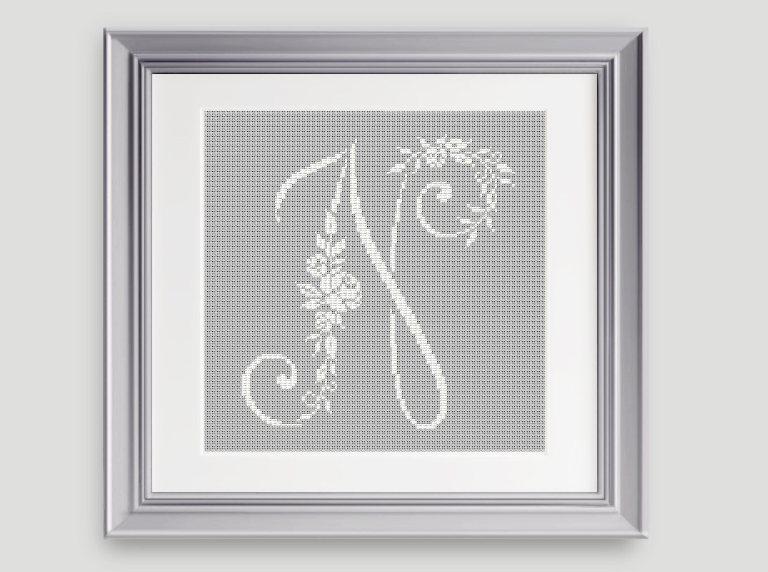 Letter N Cross Stitch Pattern Personalized Cross Stitch - Etsy