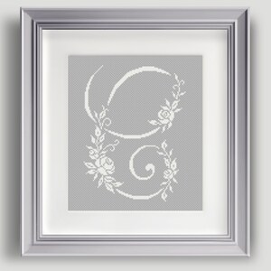 Personalized Cross Stitch Letter C - Cross Stitch Pattern - C - Floral ...