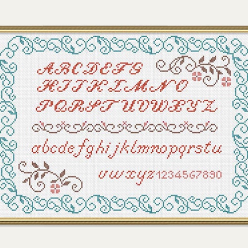 Cross Stitch Borders Pattern Modern Border Nordic - Etsy