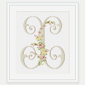 Letter x Cross Stitch Pattern Personalized | Etsy