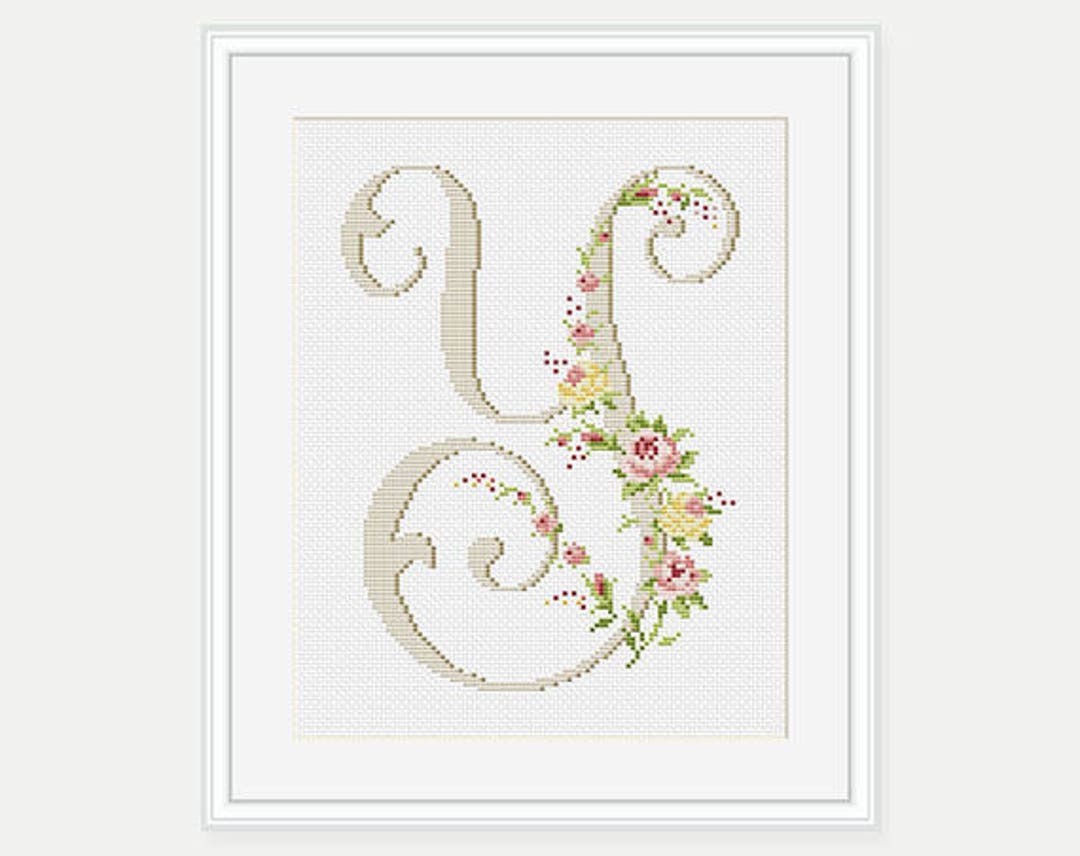 Cross Stitch Pattern Letter y Personalized - Etsy
