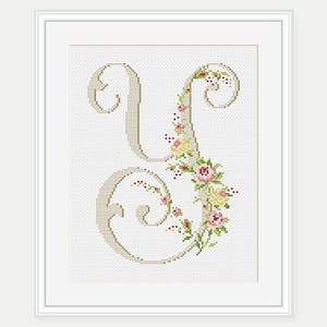 Cross Stitch Pattern Letter y Personalized | Etsy
