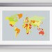 World Map Cross Stitch Pattern - Cross Stitch Continent - Atlas Cross ...