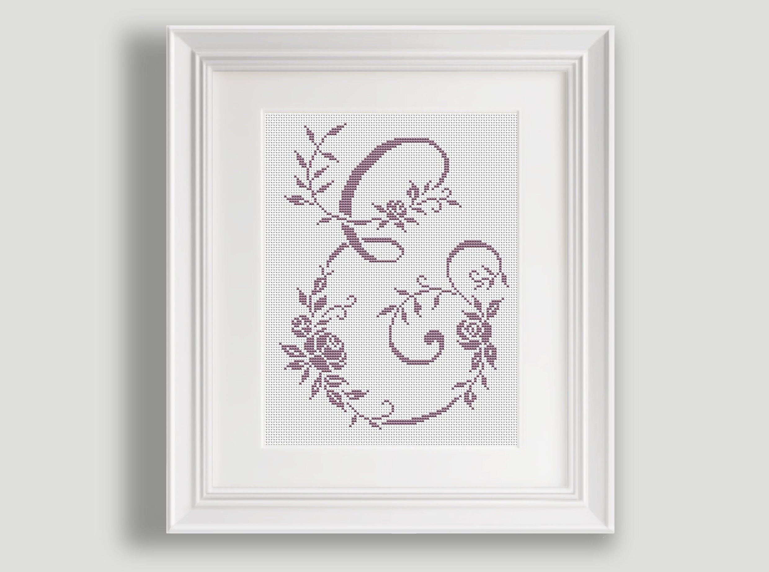 Cross Stitch Letter E - Cross Stitch Pattern - Personalized Cross ...