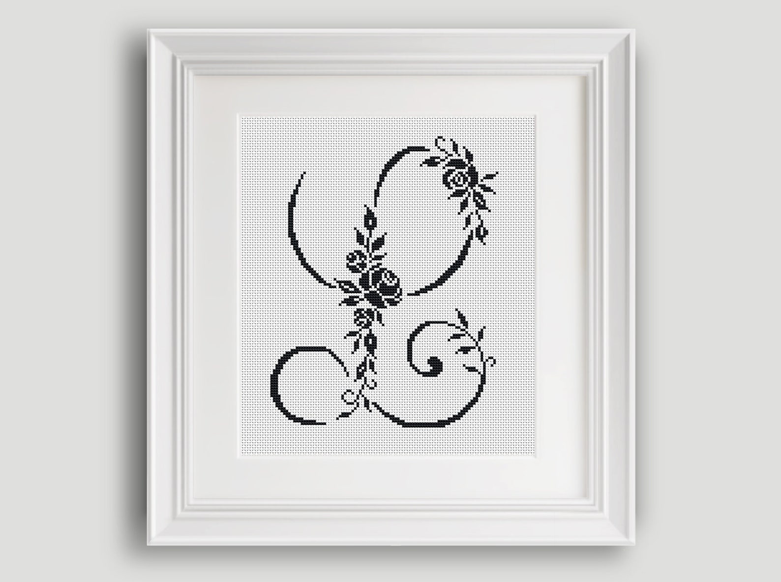 Letter L Roses Cross Stitch Cross Stitch Pattern - Etsy